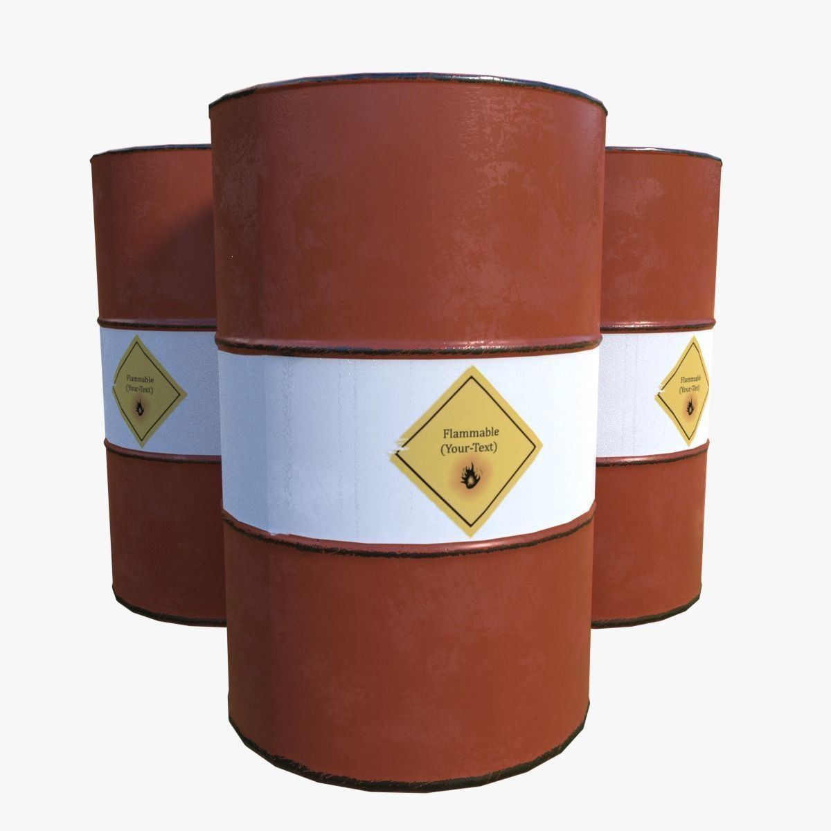 3D model Flammable Liquid Barrel VR / AR / low-poly | CGTrader