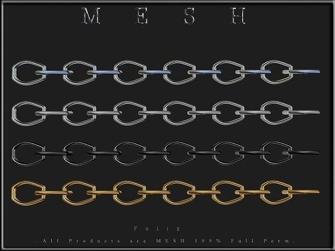 3D model Chain - Dozen Rings VR / AR / low-poly | CGTrader