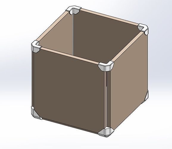 Connectors wooden box with metal handles 3D model 3D printable | CGTrader