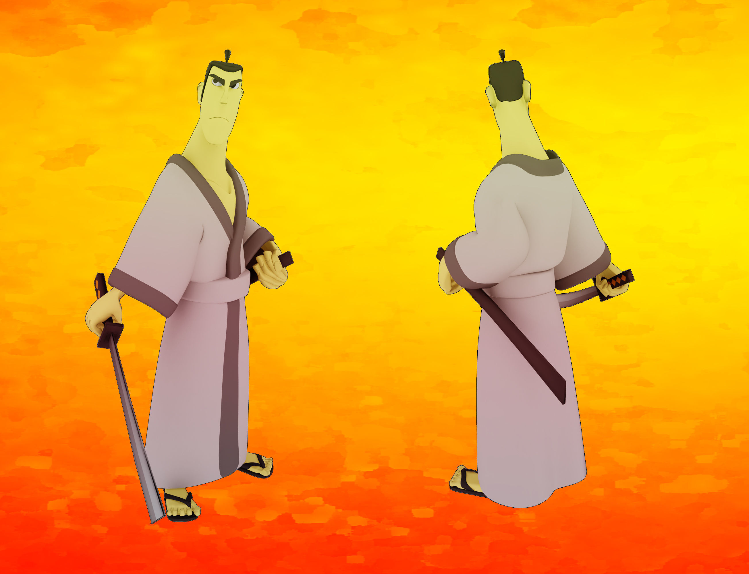 Samurai Jack 3D Model Only 3D model rigged | CGTrader