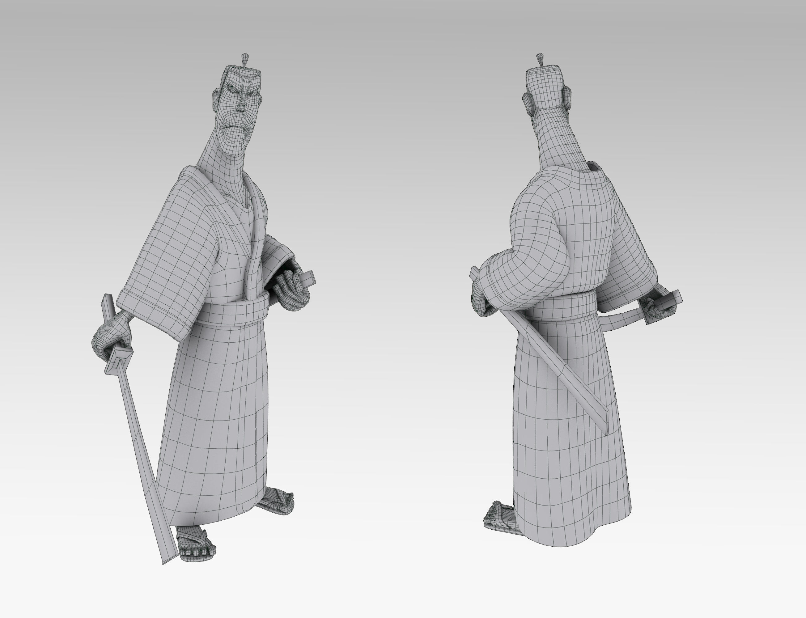 Samurai Jack 3D Model Only 3D model rigged | CGTrader