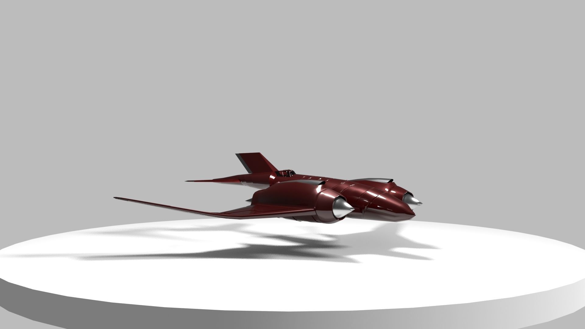 scifi red racing plane 3D model | CGTrader
