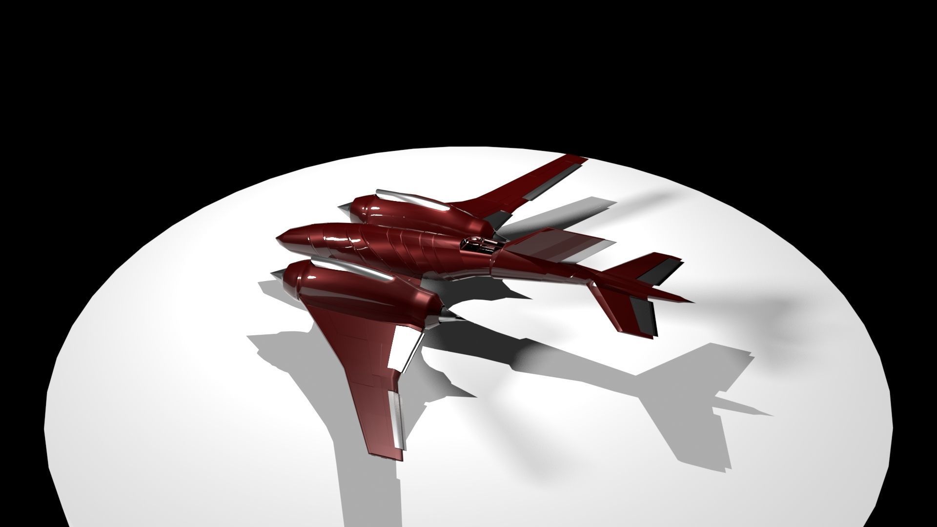 scifi red racing plane 3D model | CGTrader