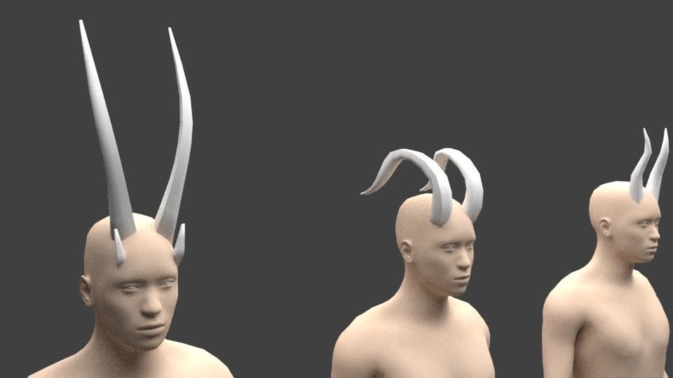 3D model 5 HORNS VR / AR / low-poly | CGTrader
