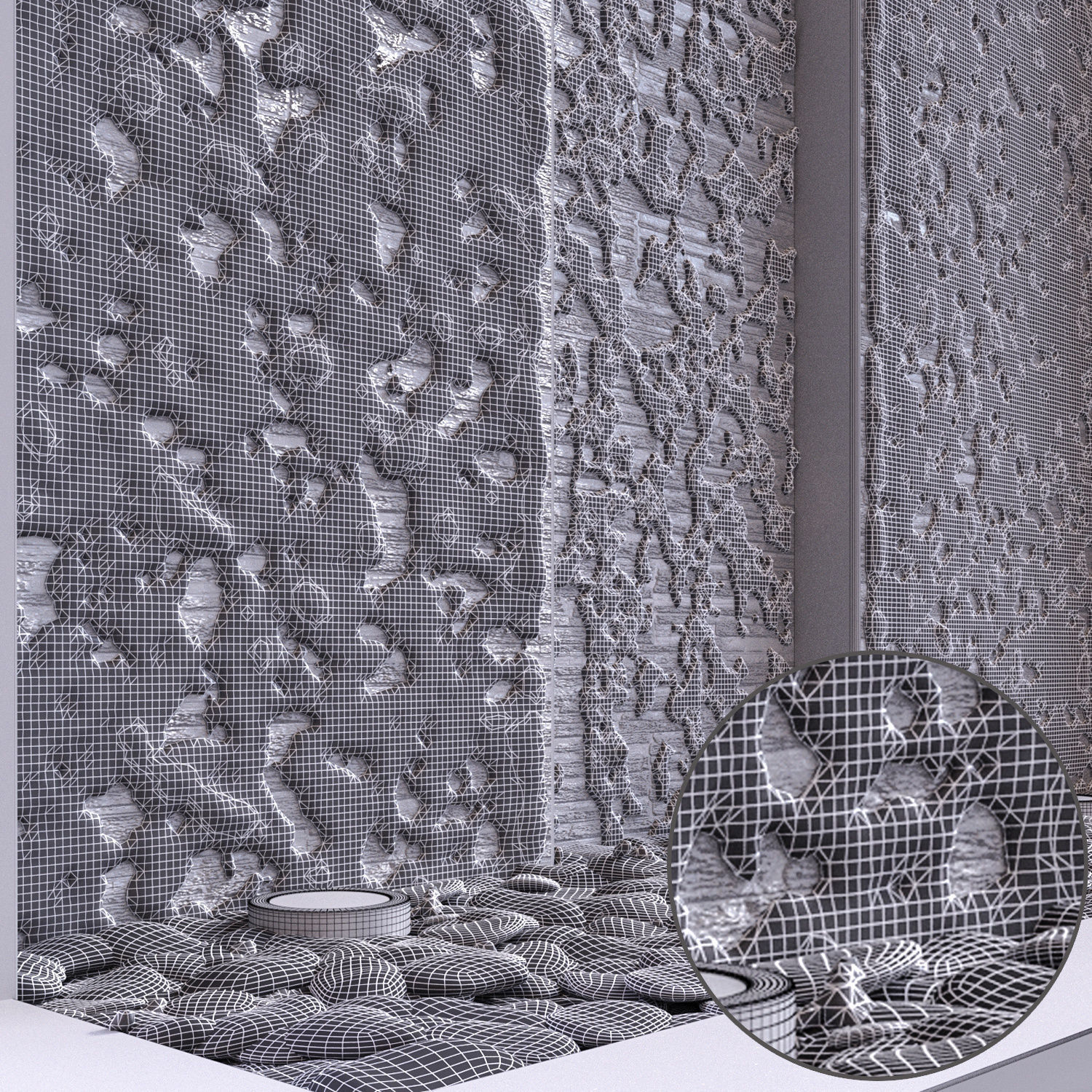 wall water 3D model | CGTrader
