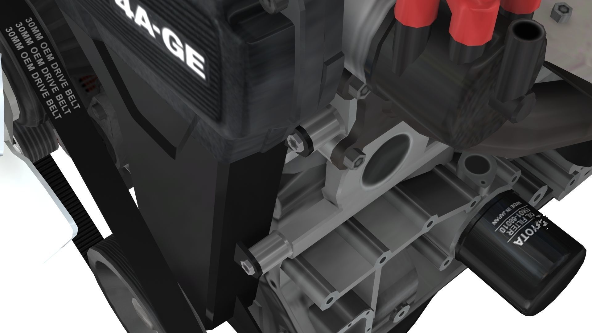 3D model Toyota 4AGE Redtop engine VR / AR / low-poly | CGTrader