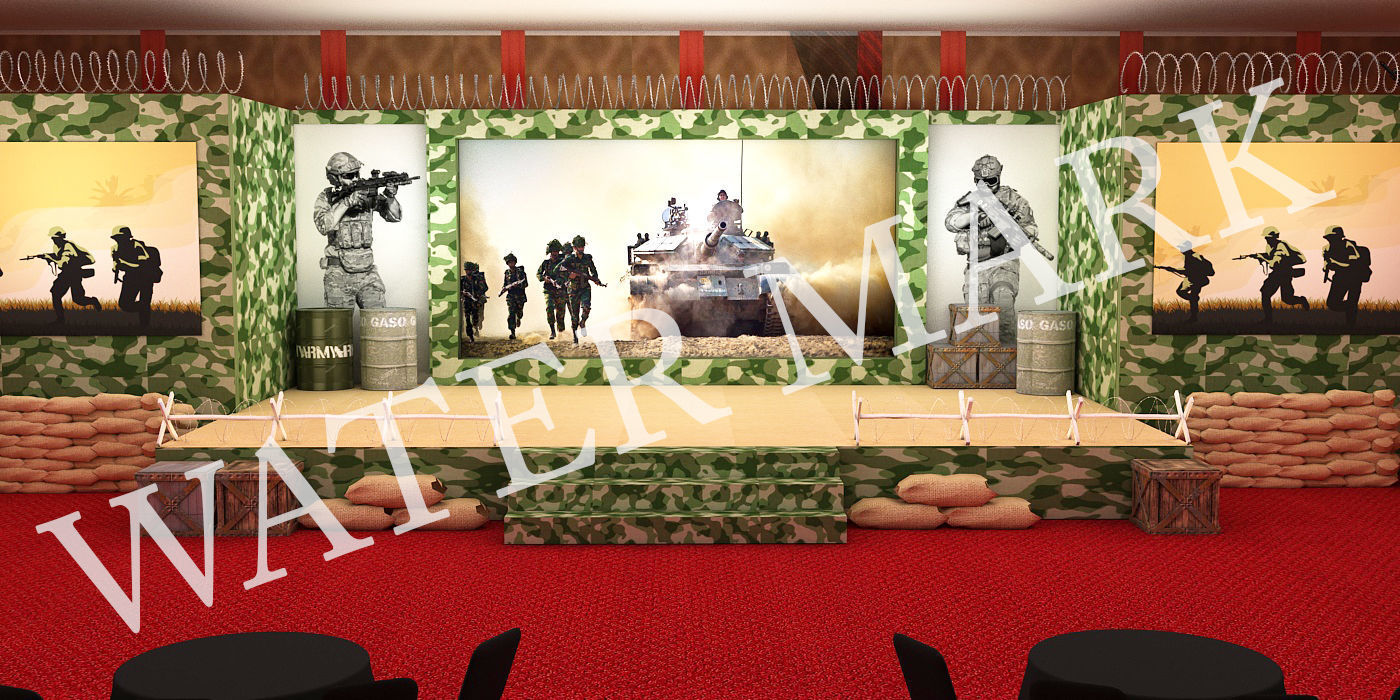 Army stage event 3D model | CGTrader