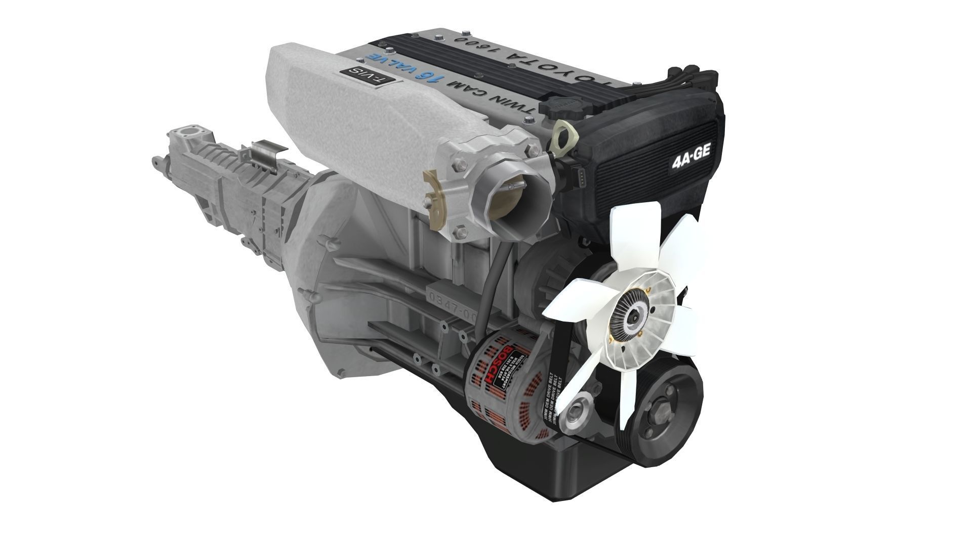 3D model Toyota 4AGE Bluetop engine VR / AR / low-poly | CGTrader