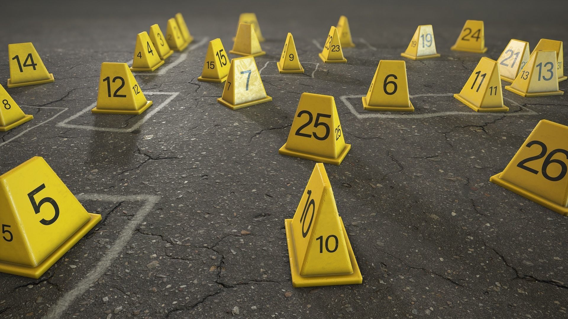 3D model Crime Scenes - Signs and Marks VR / AR / low-poly | CGTrader