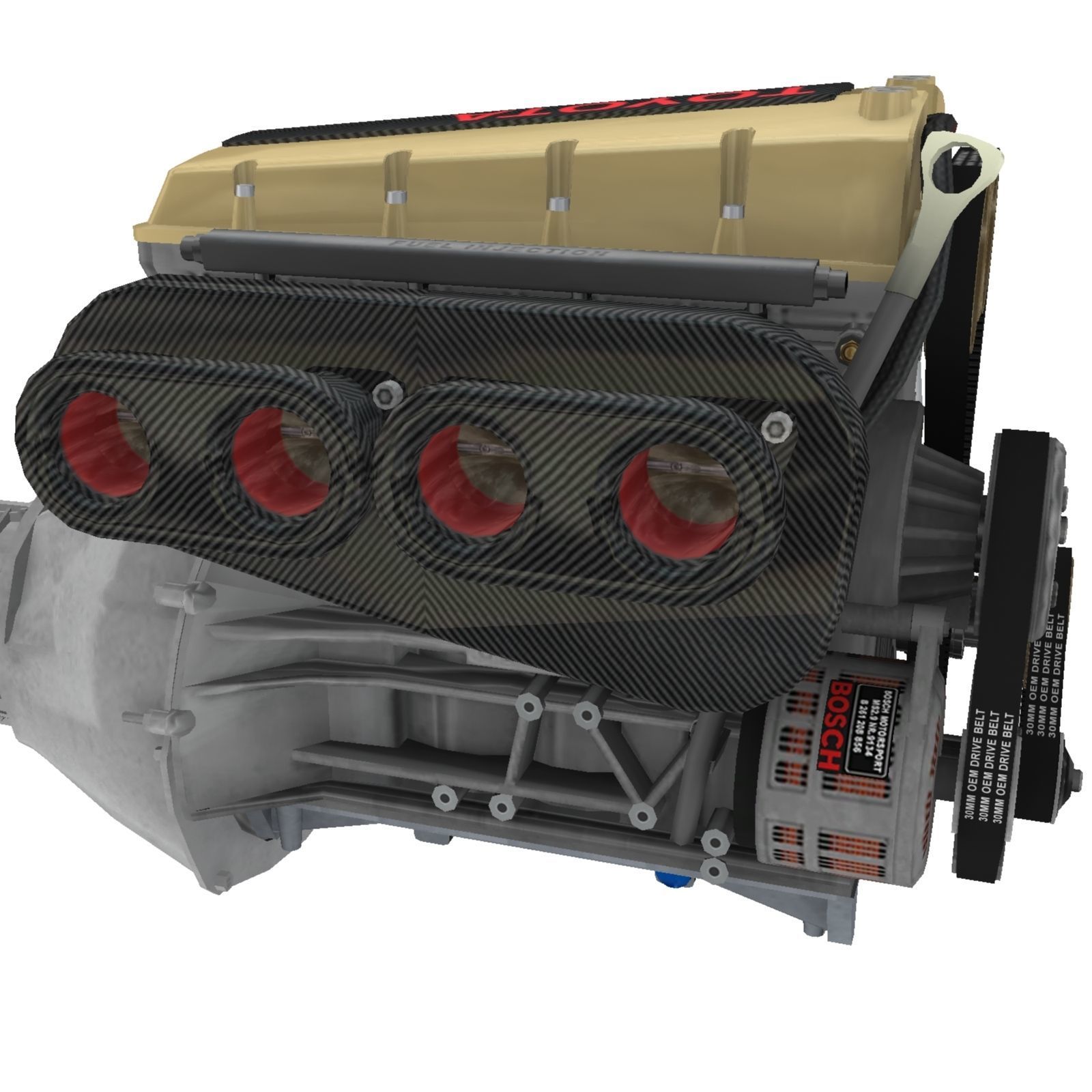 3D model Toyota TRD 4AGE Formula Atlantic engine VR / AR / low-poly ...