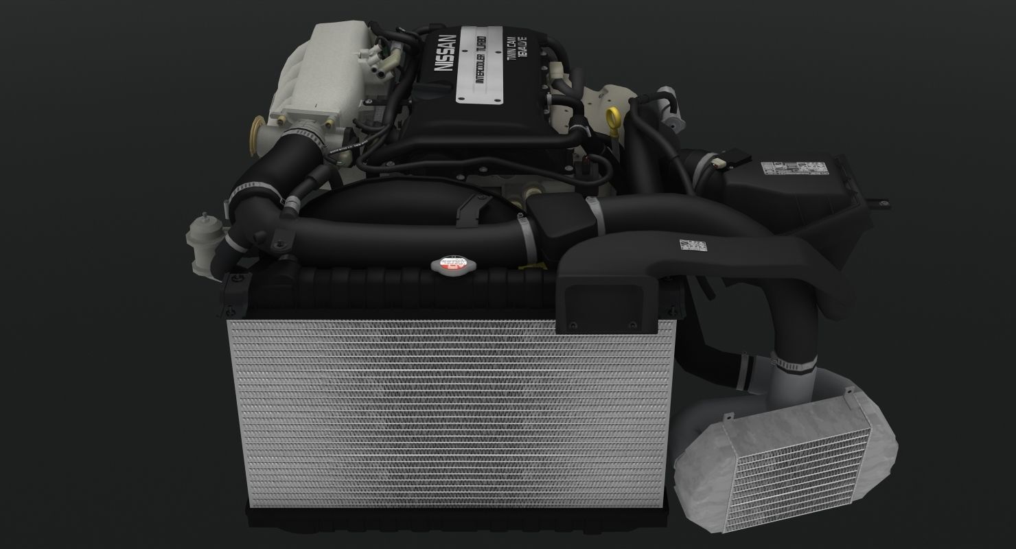 3D model Nissan SR20DET Notch Top engine VR / AR / low-poly | CGTrader