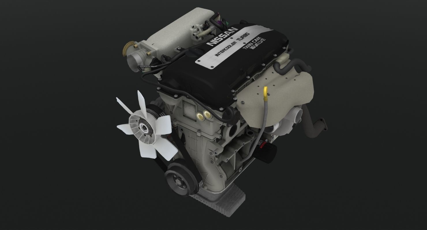 3D model Nissan SR20DET Notch Top engine VR / AR / low-poly | CGTrader