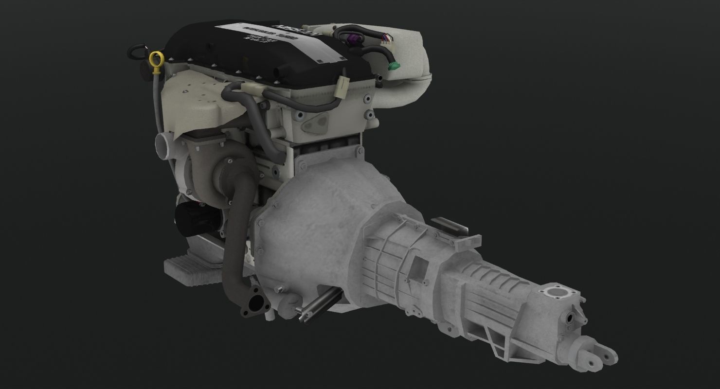 3D model Nissan SR20DET Notch Top engine VR / AR / low-poly | CGTrader