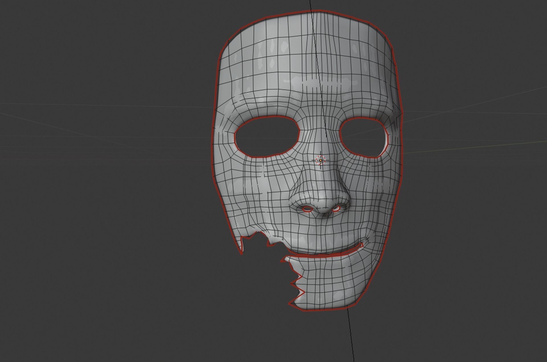 3D model Scary White mask Lowpoly VR / AR / low-poly | CGTrader