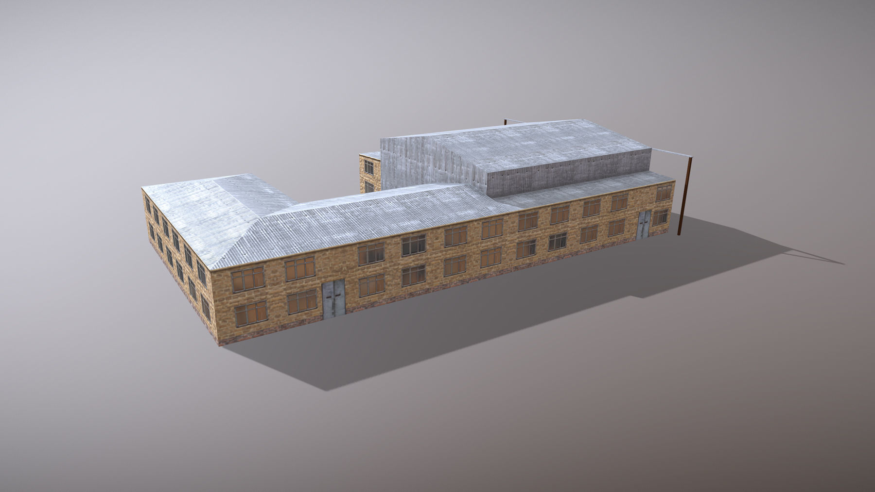 3D model Airport Hangar OAKB ATB Hangar VR / AR / low-poly | CGTrader