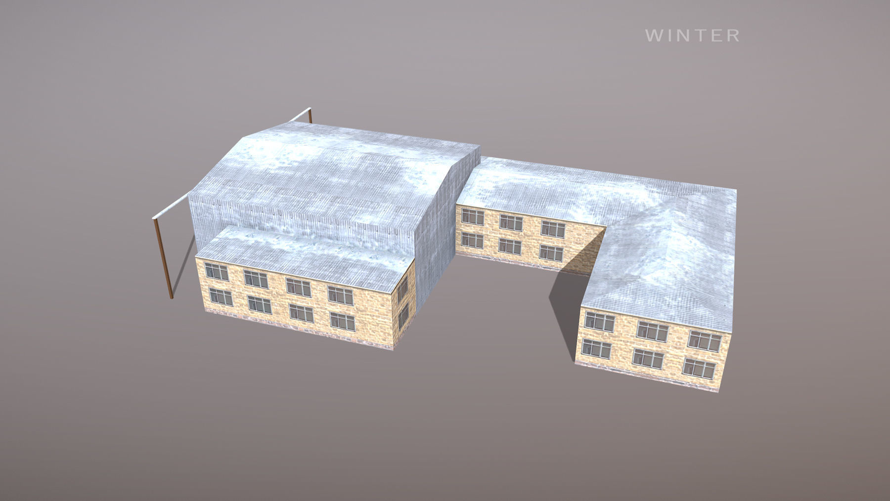 3D model Airport Hangar OAKB ATB Hangar VR / AR / low-poly | CGTrader