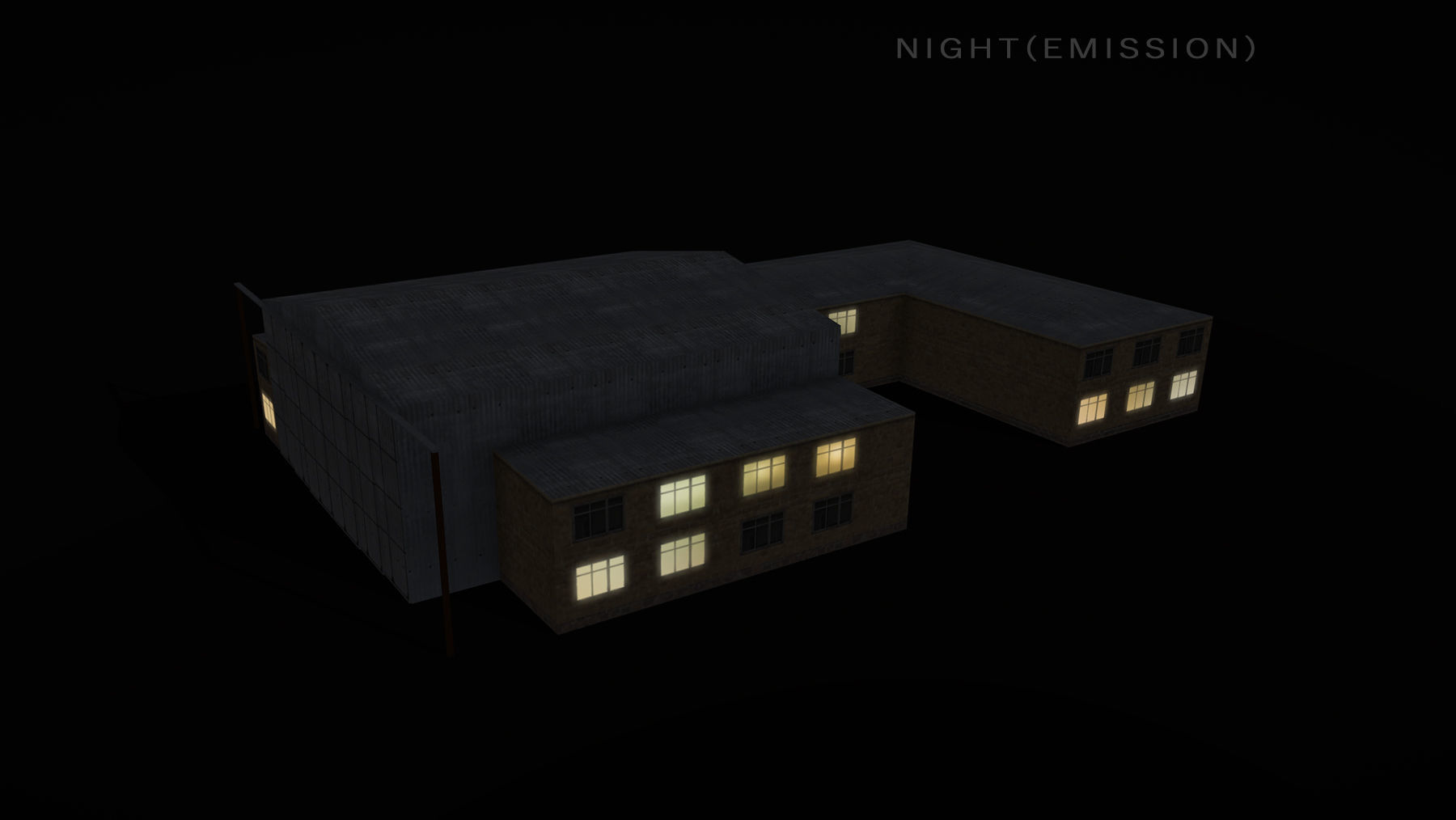 3D model Airport Hangar OAKB ATB Hangar VR / AR / low-poly | CGTrader