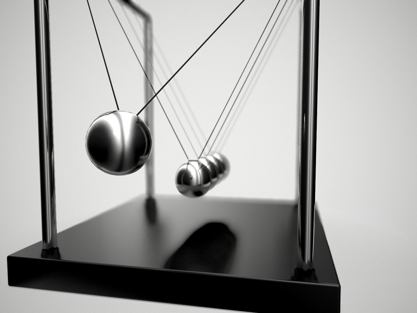 3D model Animated Newtons Cradle Science Toy VR / AR / low-poly | CGTrader