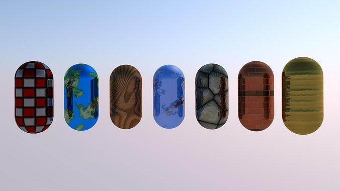 Capsules different colored balls in row Texture | CGTrader