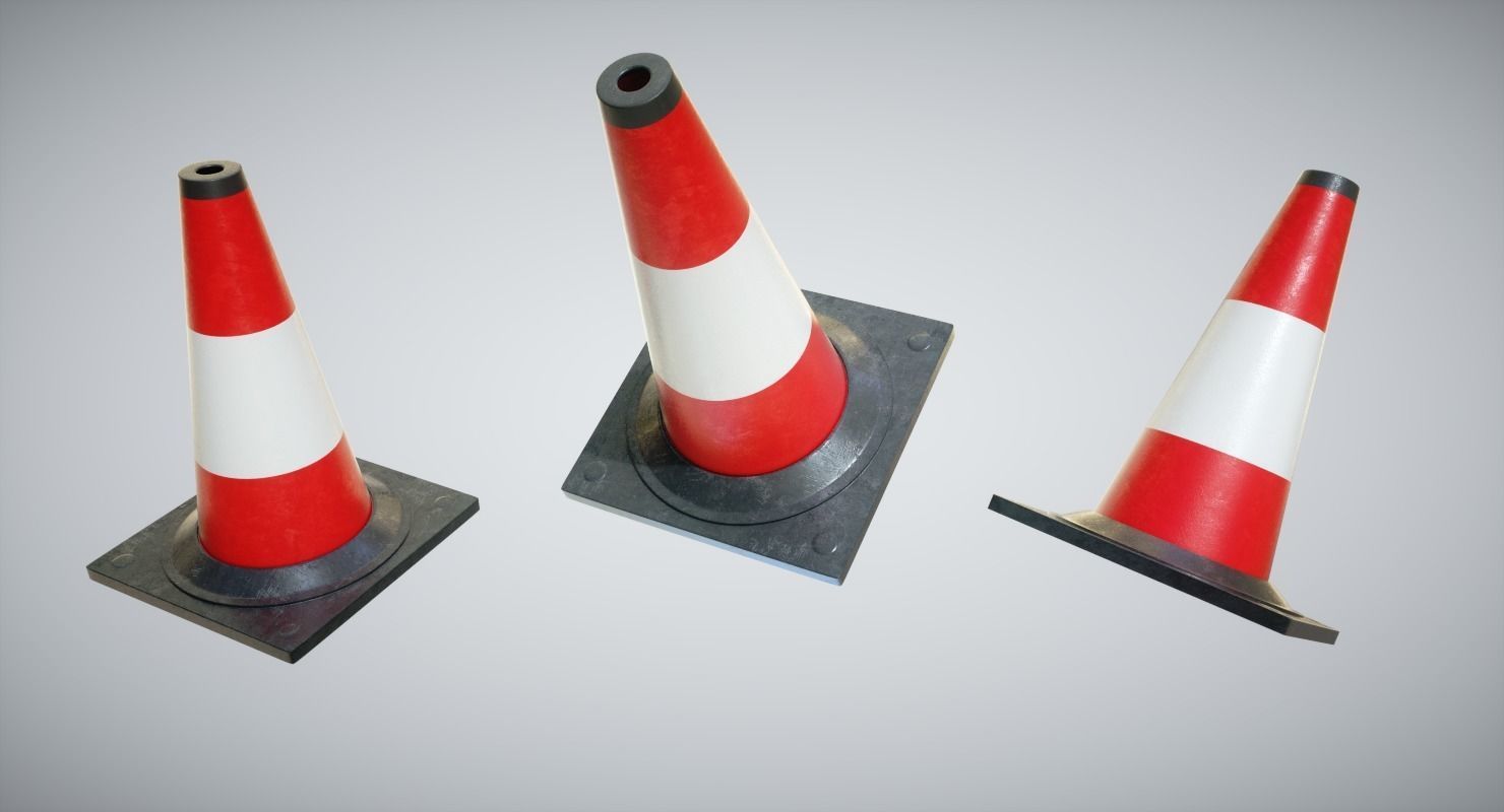 3D model Traffic Safety Devices Pack VR / AR / low-poly | CGTrader