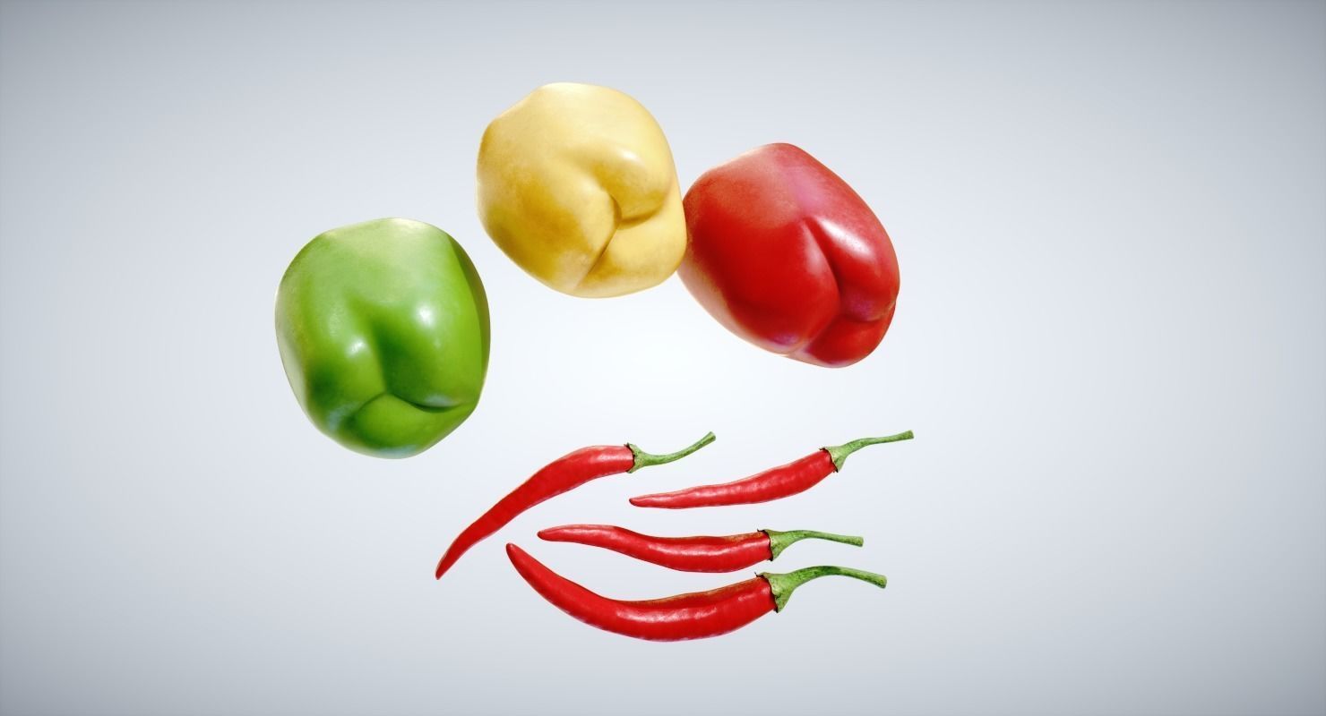 3D model Peppers Pack VR / AR / low-poly | CGTrader