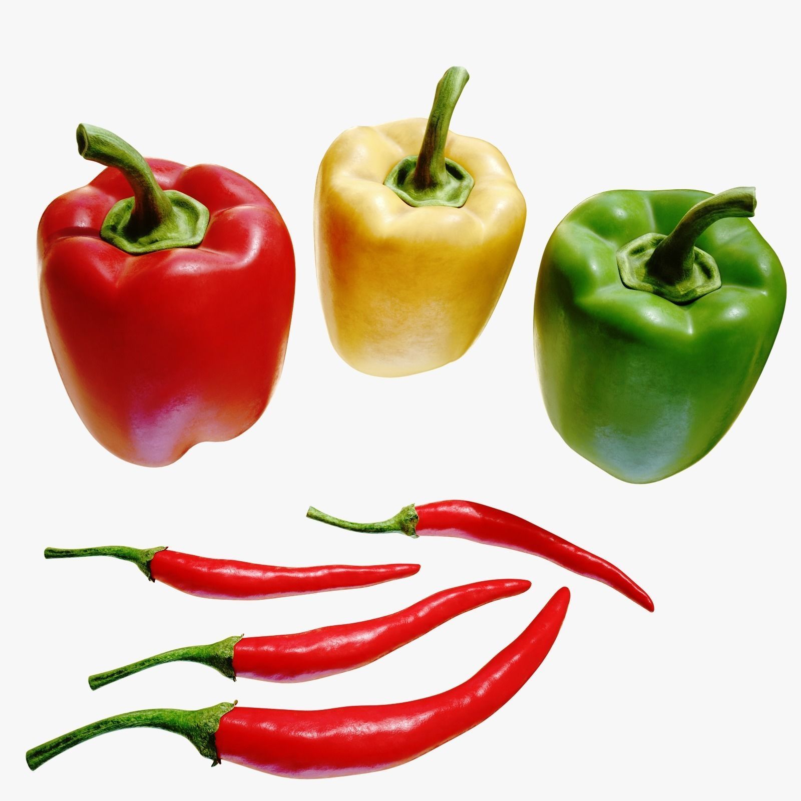 3D model Peppers Pack VR / AR / low-poly | CGTrader
