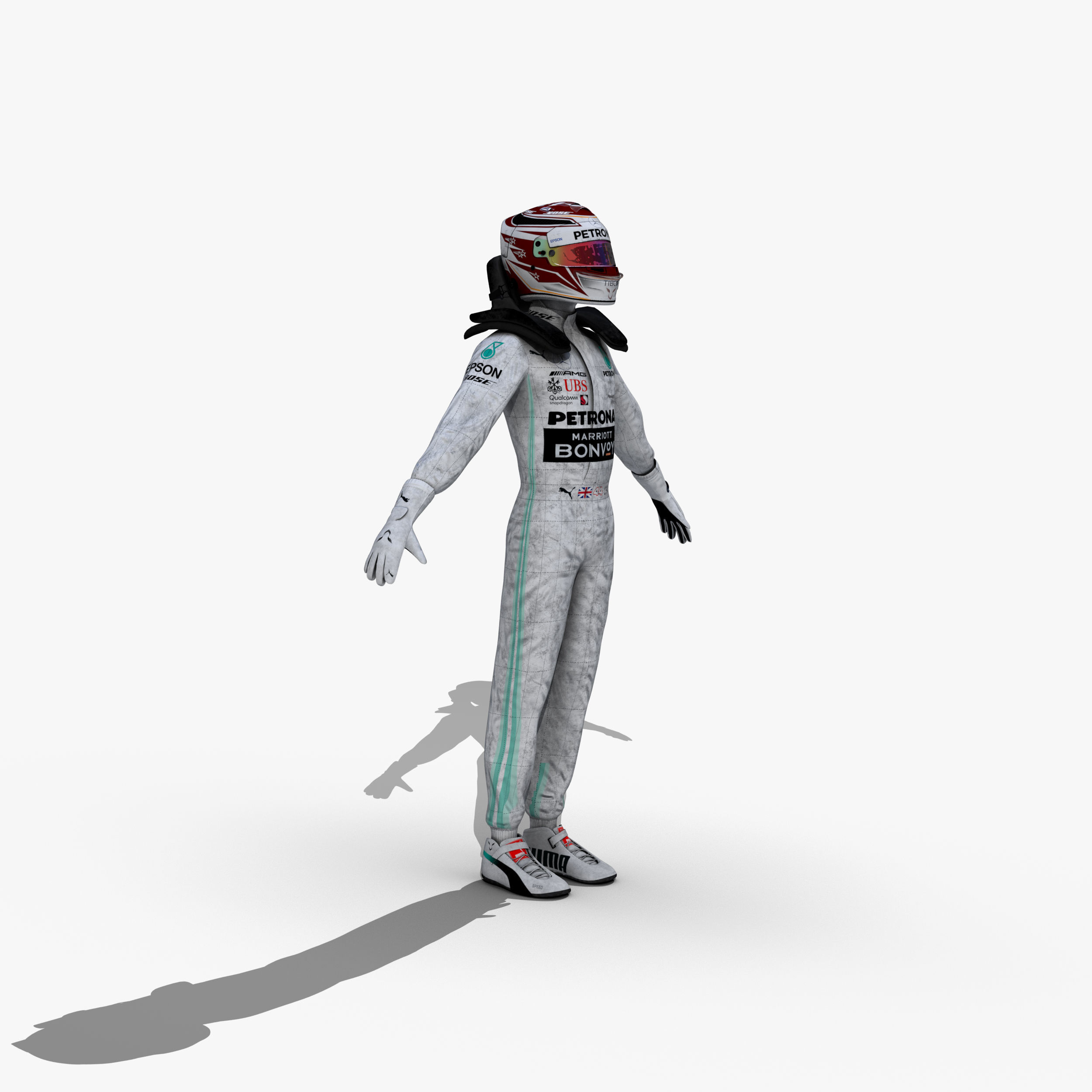 3D model Lewis Hamilton 2019 VR / AR / low-poly rigged | CGTrader