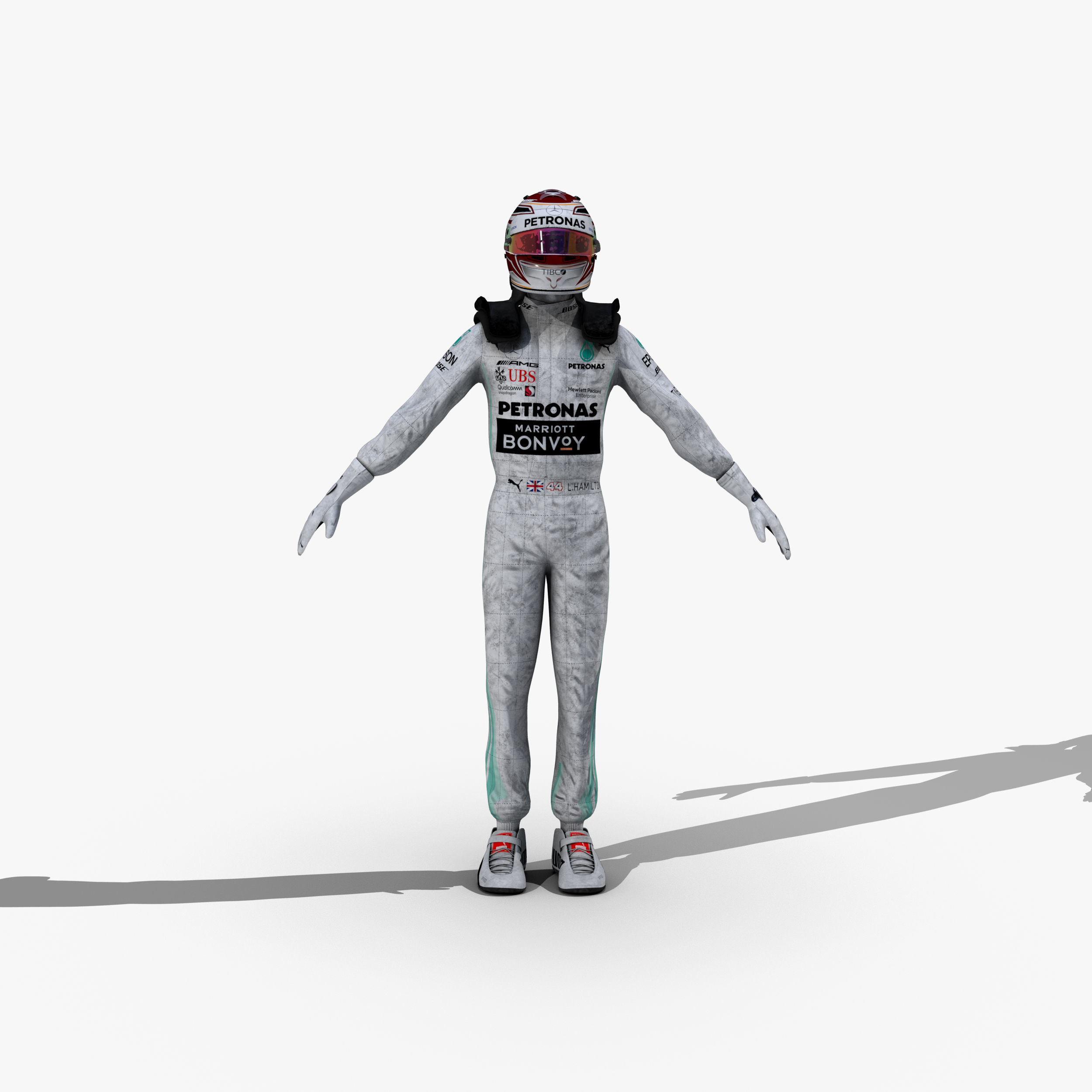 3D model Lewis Hamilton 2019 VR / AR / low-poly rigged | CGTrader