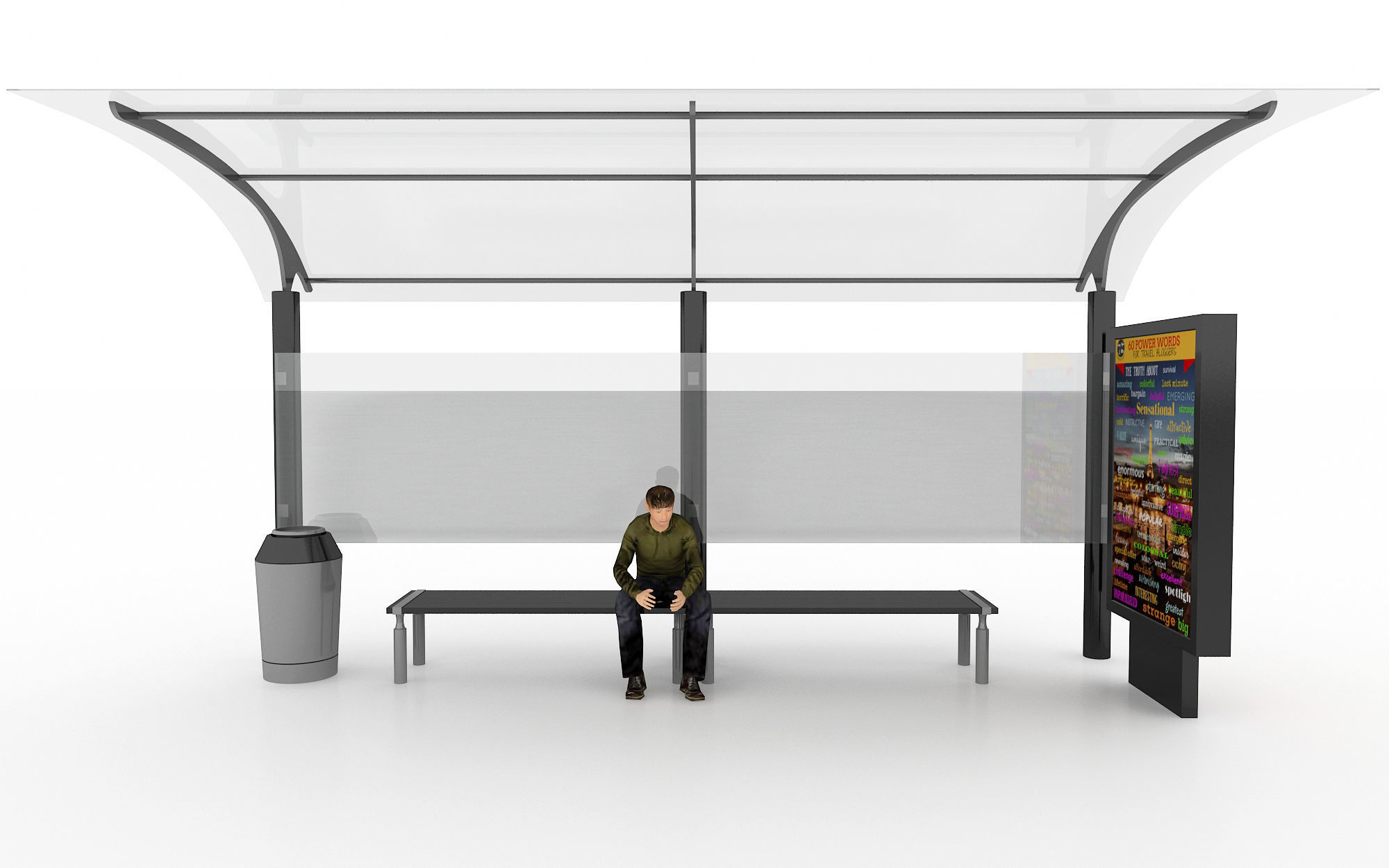 BUS STATION 3 3D model | CGTrader