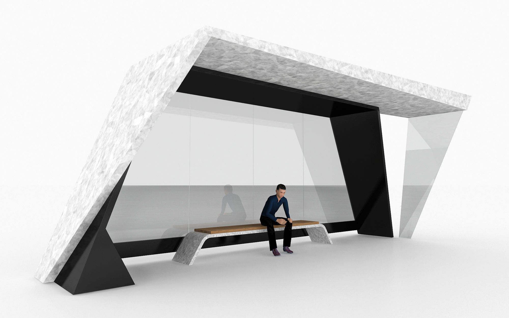 BUS STATIONS MODELS-2 5 MODELS 3D model | CGTrader