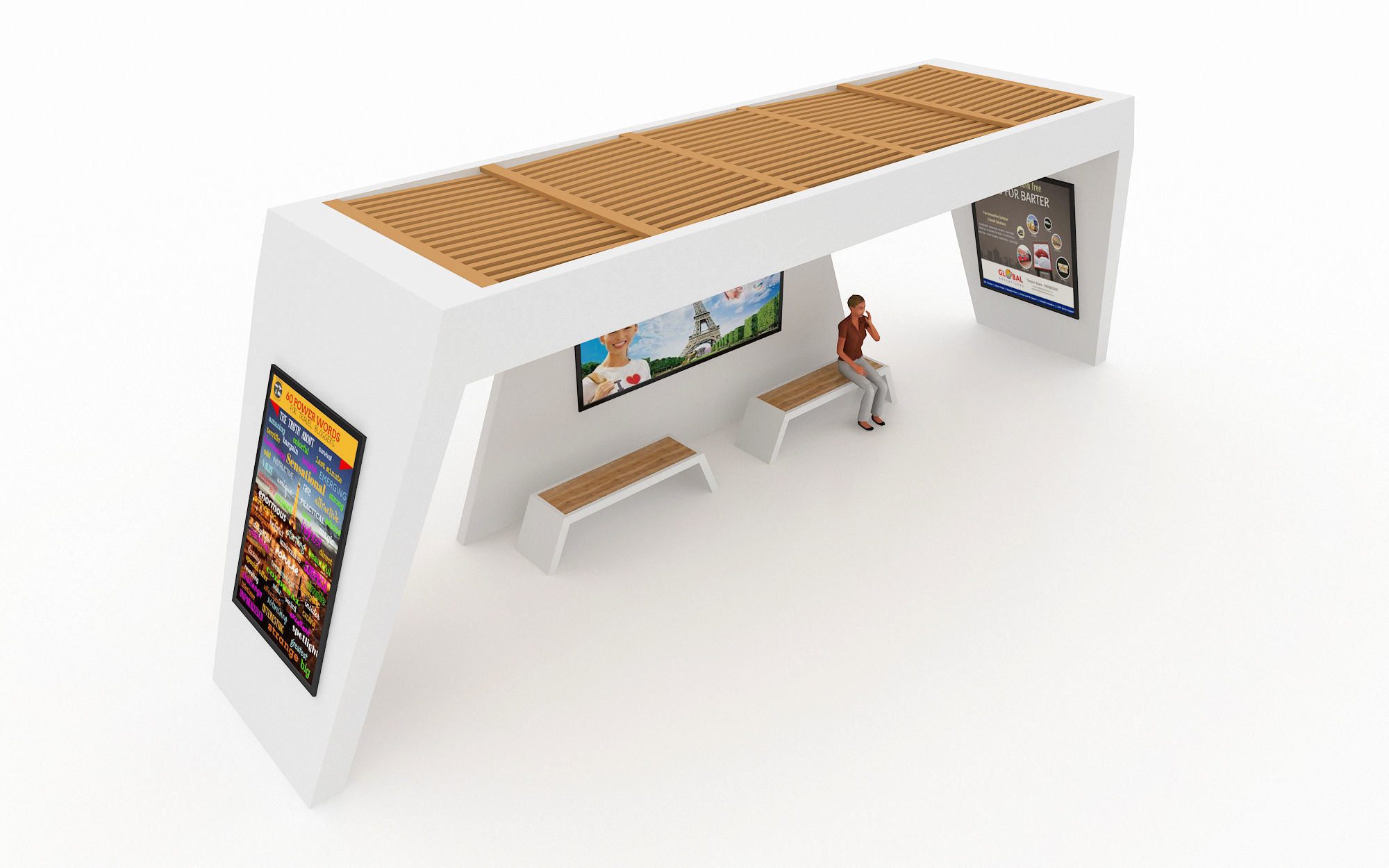 BUS STATIONS MODELS-2 5 MODELS 3D model | CGTrader