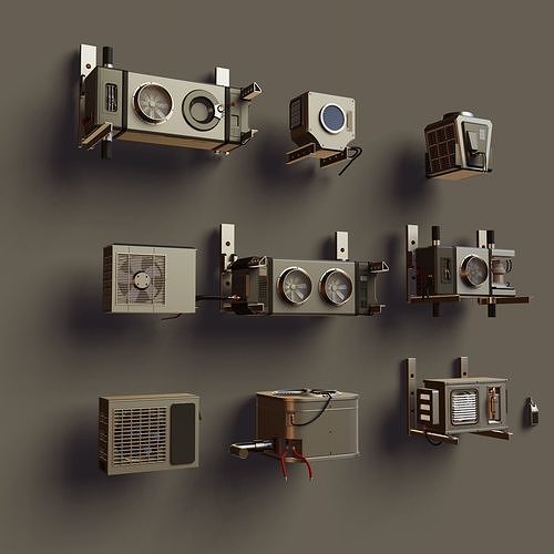 Air Conditioners Pack free 3D model | CGTrader