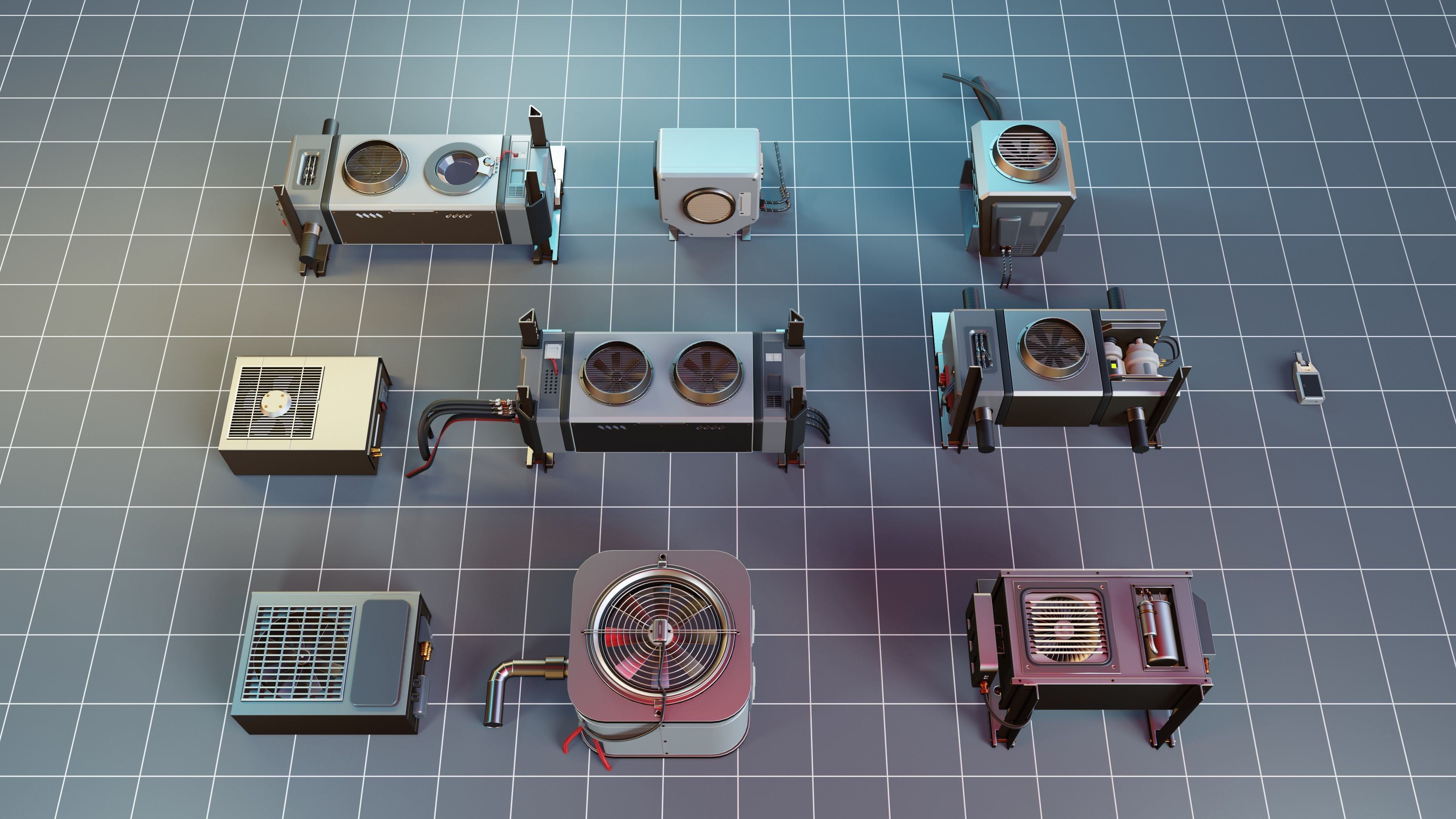 Air Conditioners Pack free 3D model | CGTrader