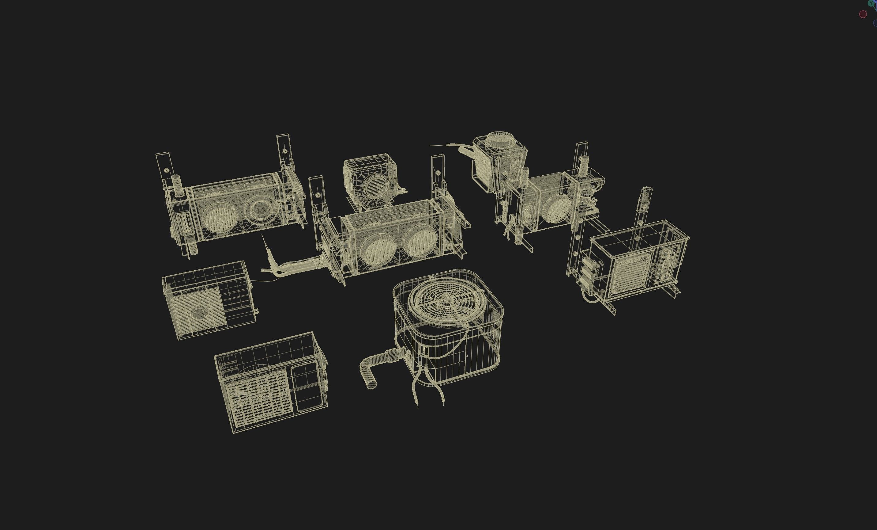 Air Conditioners Pack free 3D model | CGTrader