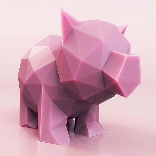 3D model Little Pig Low Poly VR / AR / low-poly | CGTrader