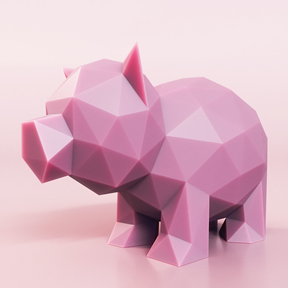 3D model Little Pig Low Poly VR / AR / low-poly | CGTrader