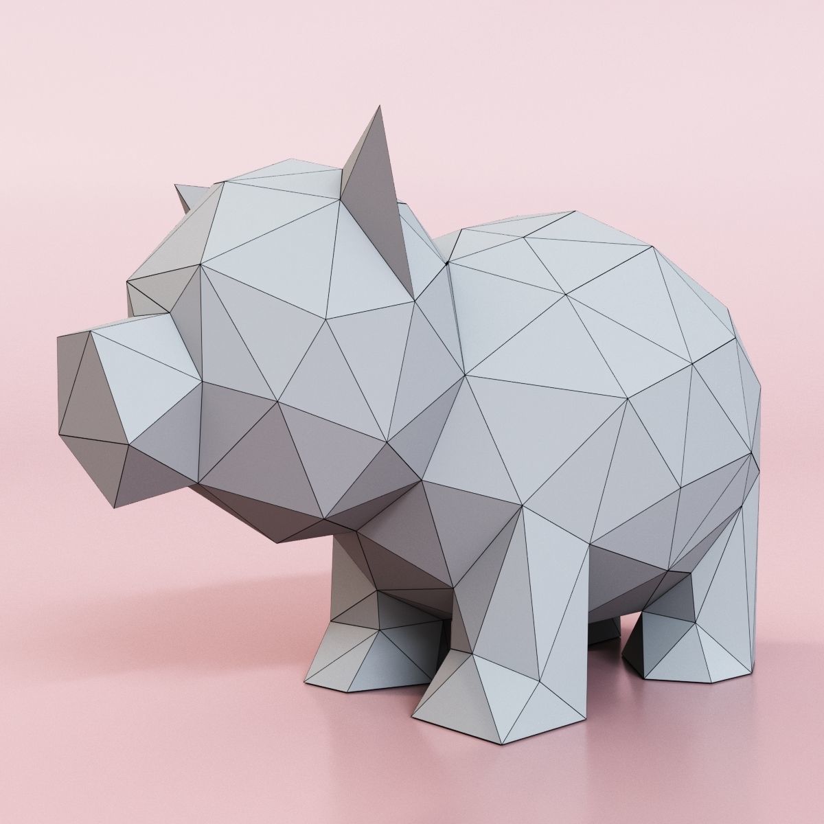 3D model Little Pig Low Poly VR / AR / low-poly | CGTrader