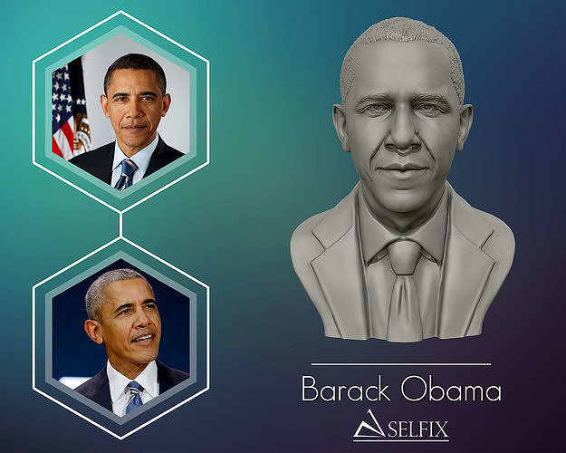 Barack Obama Bust ready to 3D print 3D model 3D printable | CGTrader