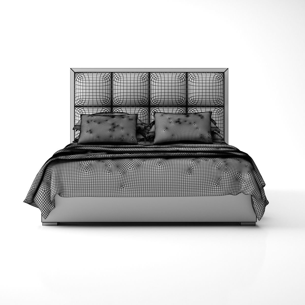 Bed with Throw 3D model | CGTrader