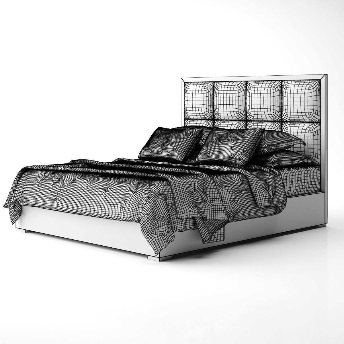 Bed with Throw 3D model | CGTrader