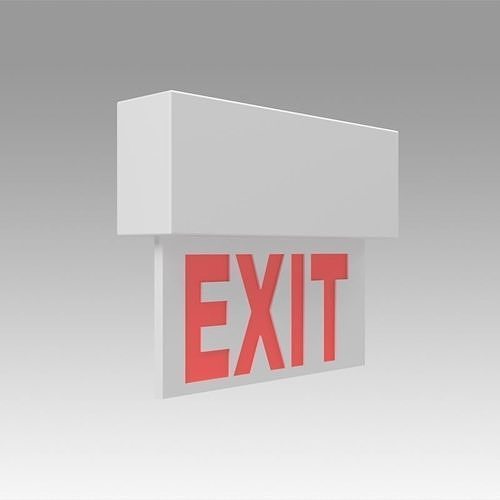 Exit Sign 3D model | CGTrader
