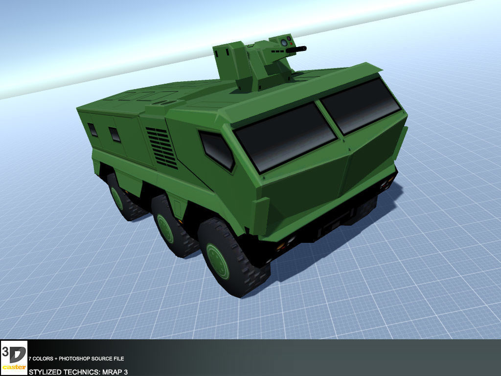 3D model Stylized Technics - MRAP 3 VR / AR / low-poly | CGTrader