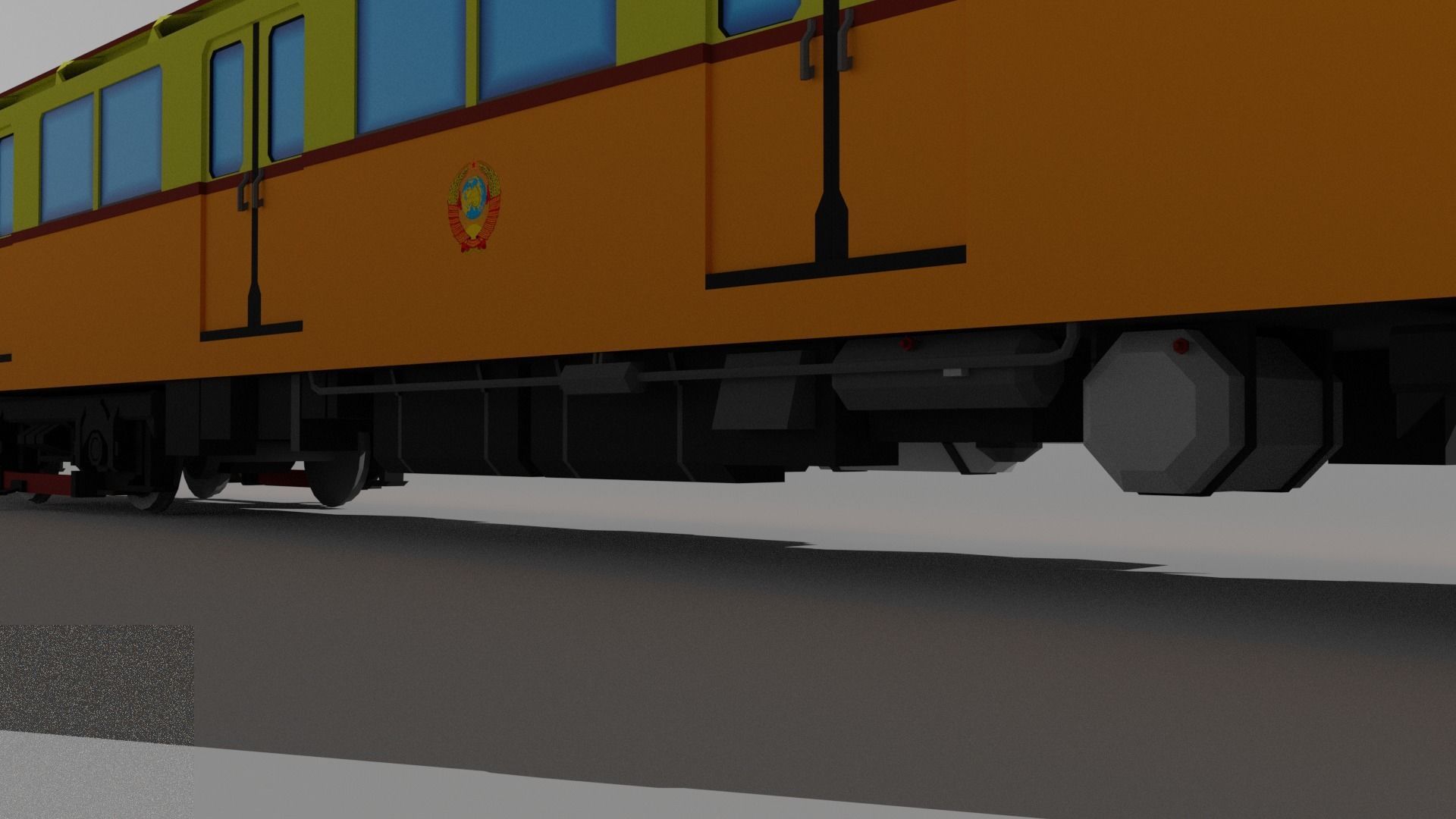 3D model Low Poly Moscow Subway Train Type A-B VR / AR / low-poly ...