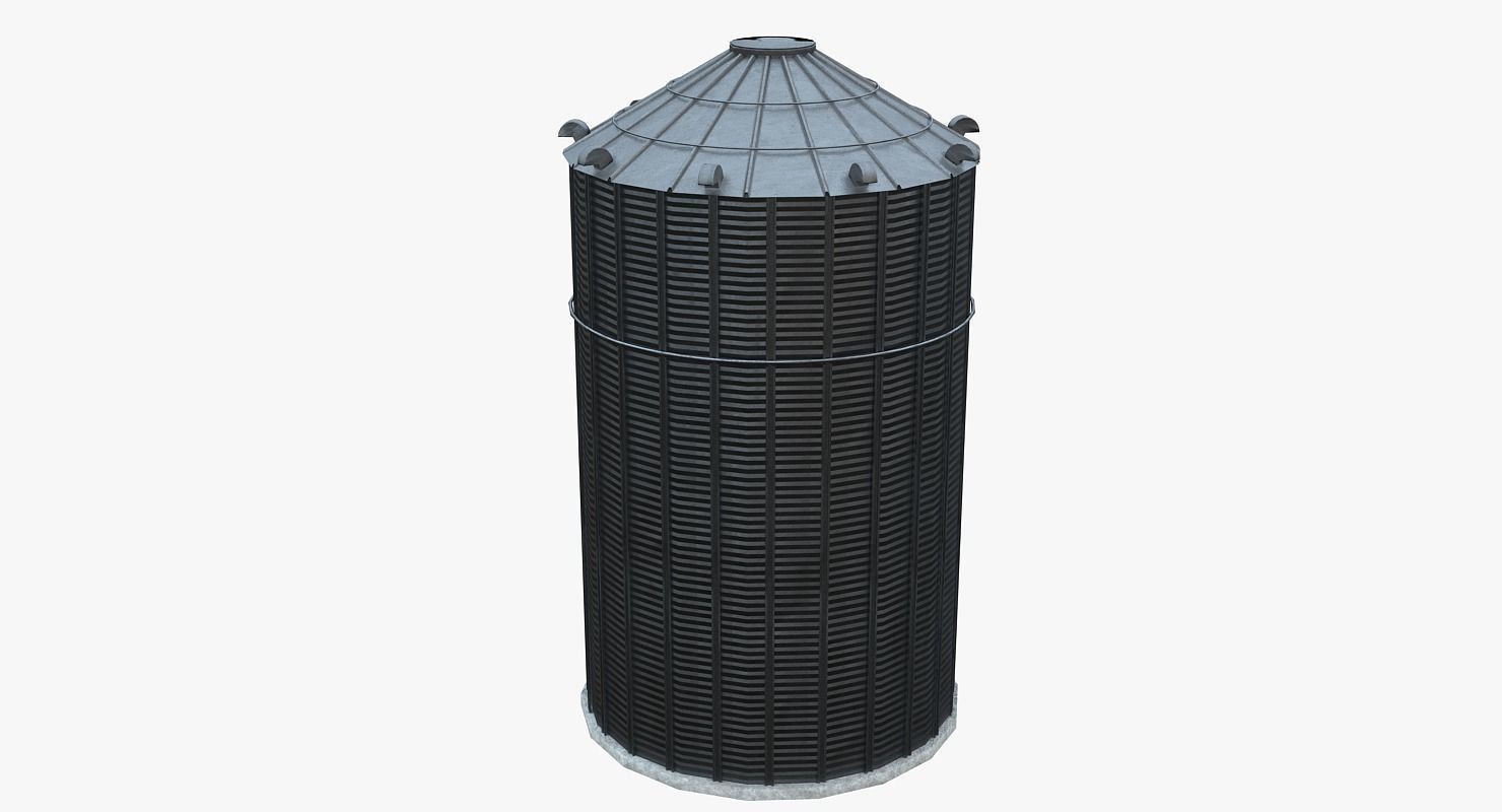3D model Grain silo2 VR / AR / low-poly | CGTrader