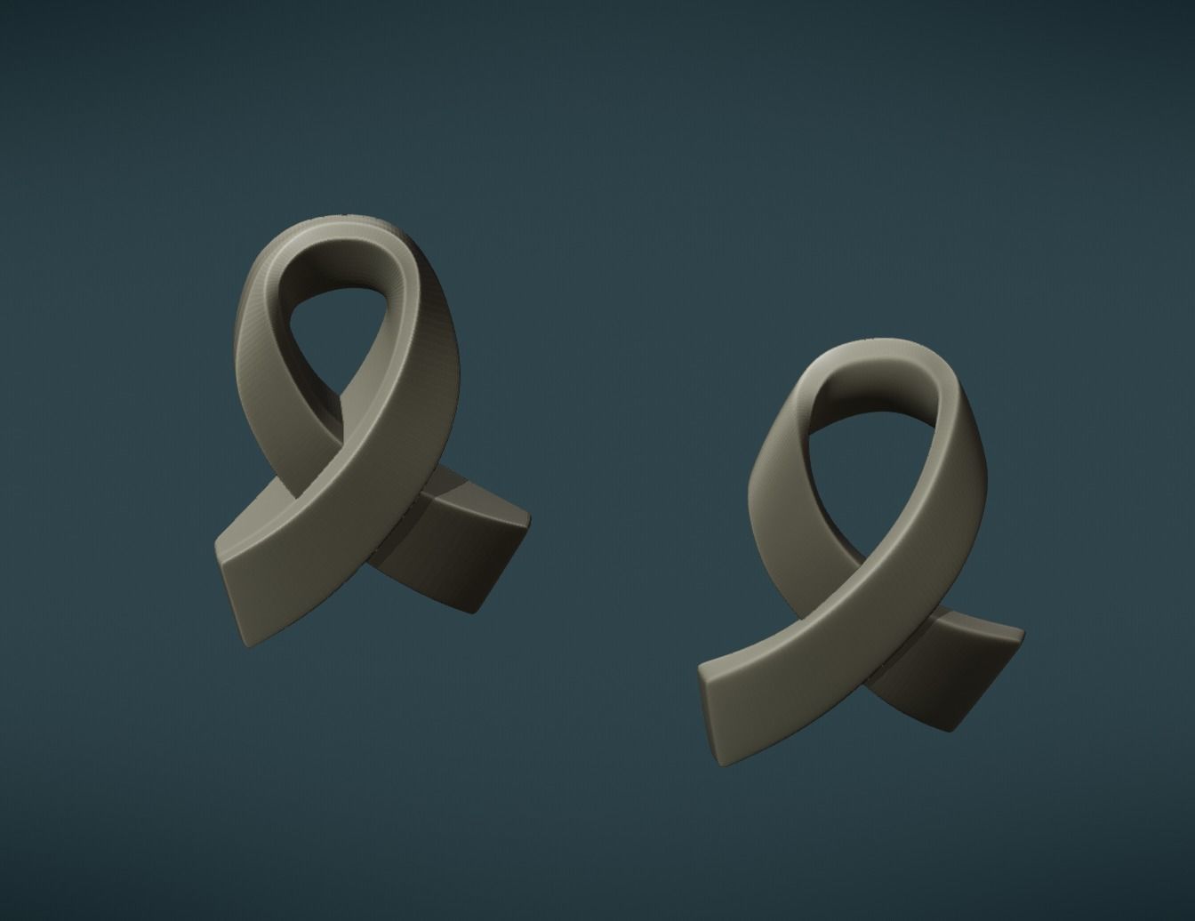 Cancer Ribbon 3D model 3D printable | CGTrader