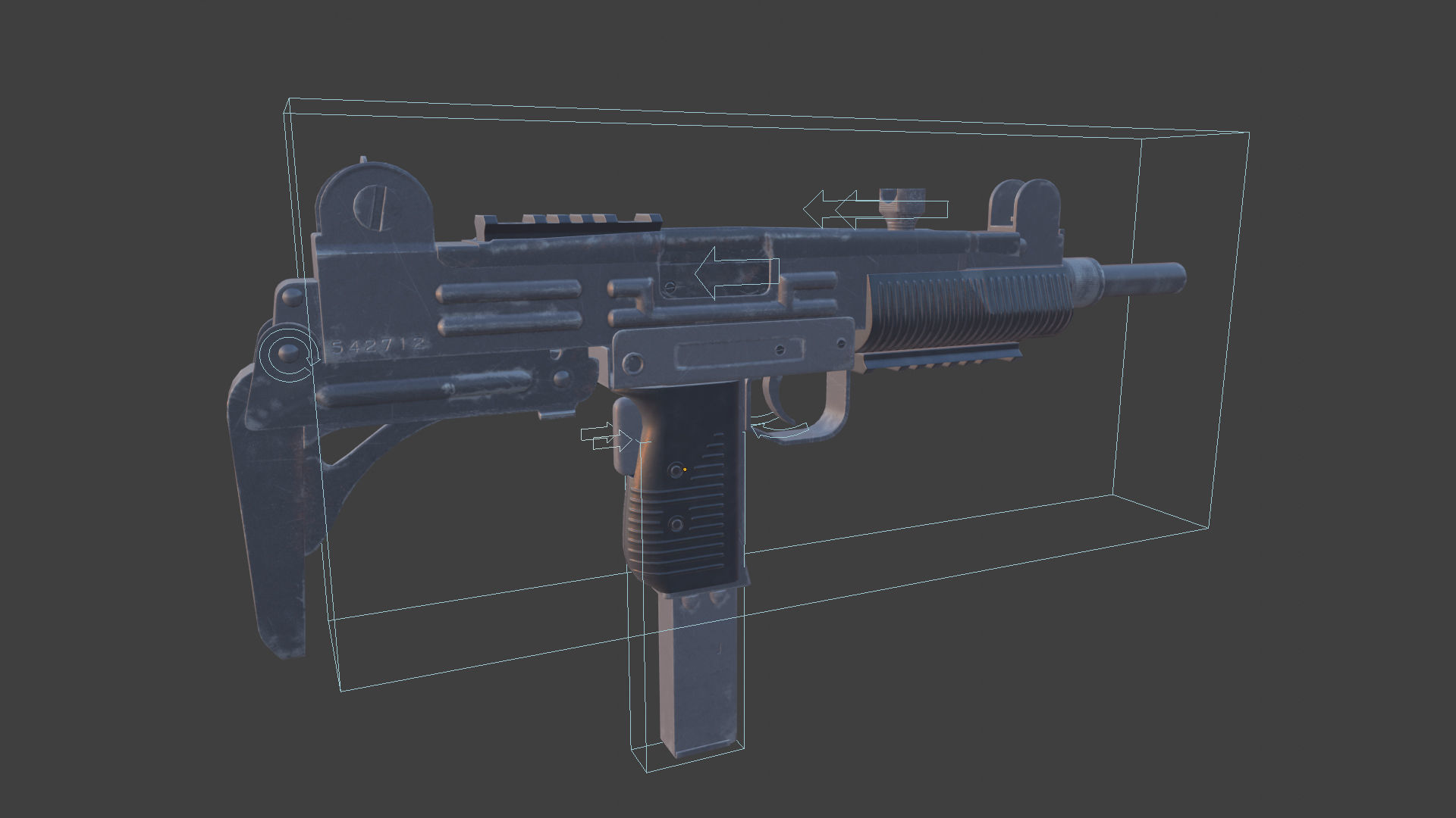 3D model Uzi Sub Machine Gun VR / AR / low-poly rigged | CGTrader