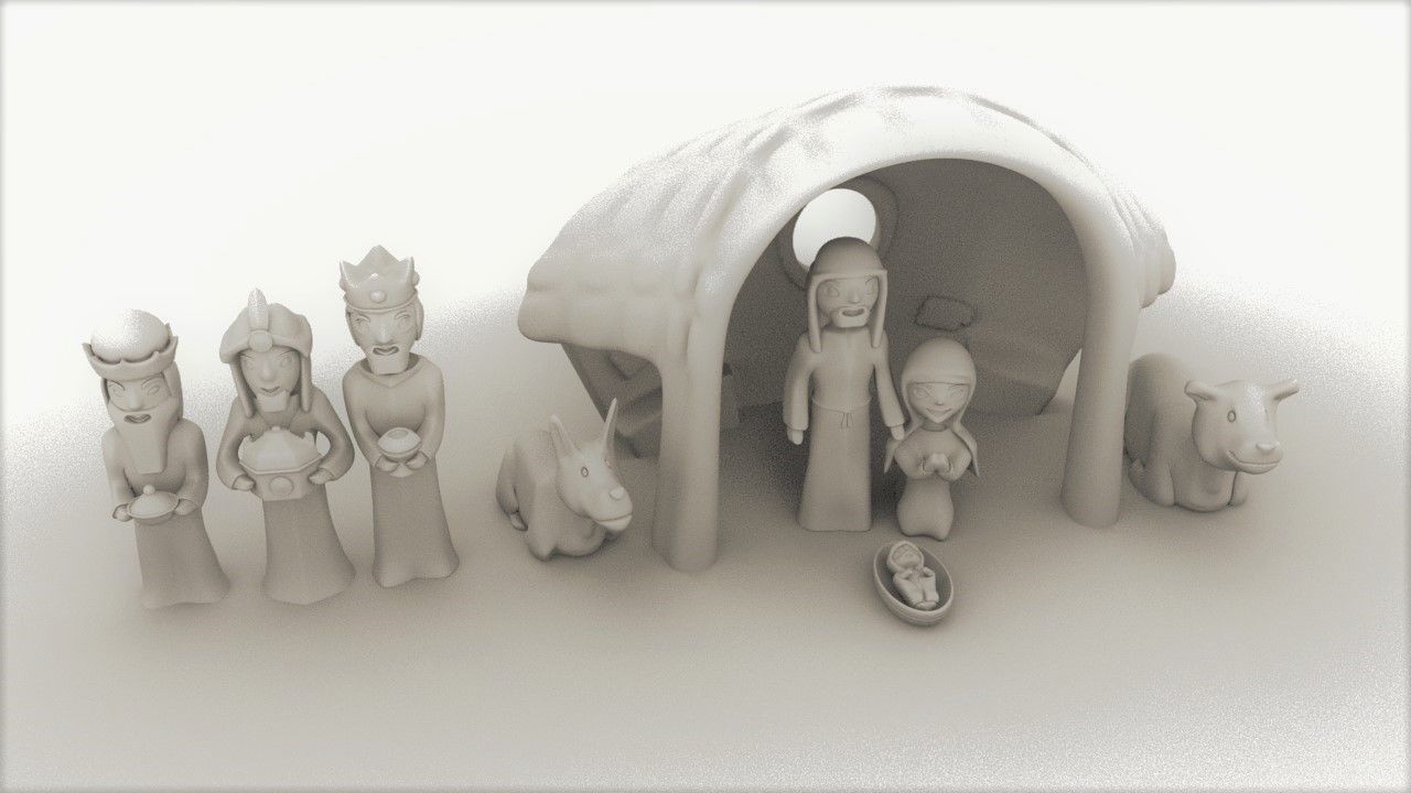 Christmas Nativity Set 3D model 3D printable | CGTrader