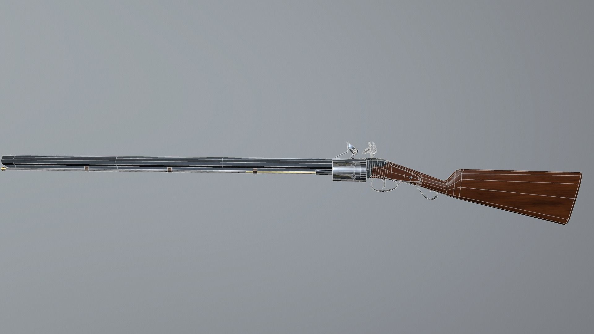 Collier Revolver Rifle free 3D model | CGTrader