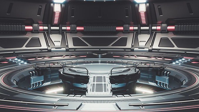 Sci-fi Scene for rendering Restyling - TESLA 3D model | CGTrader