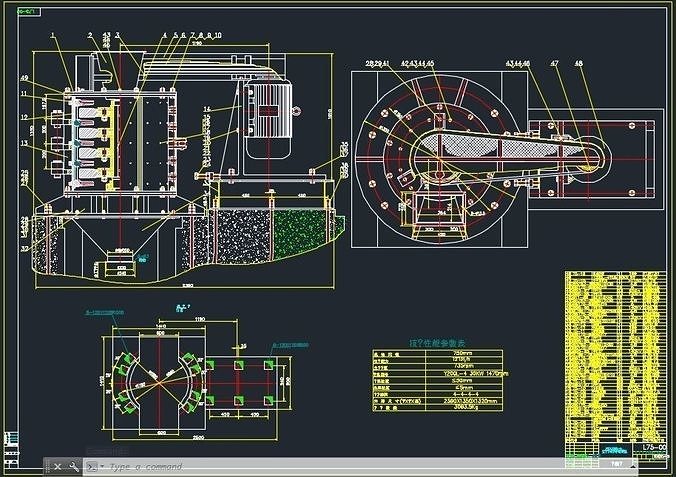 PCL750-4 VERTICAL CRUSHER COMPLETE DRAWING 3D model | CGTrader